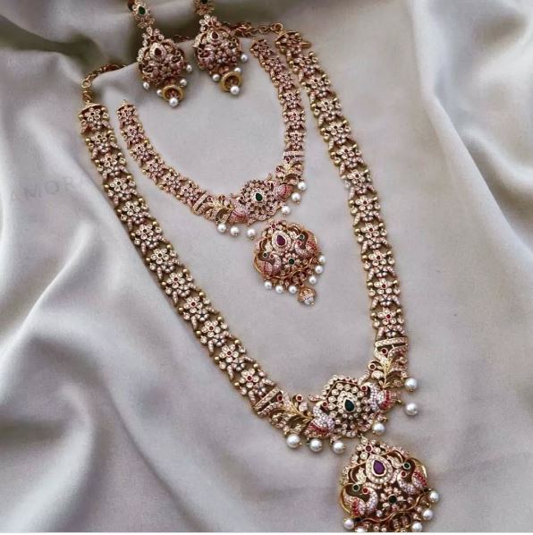 Long and Short Haram with matching earrings – Glitz nd Glams